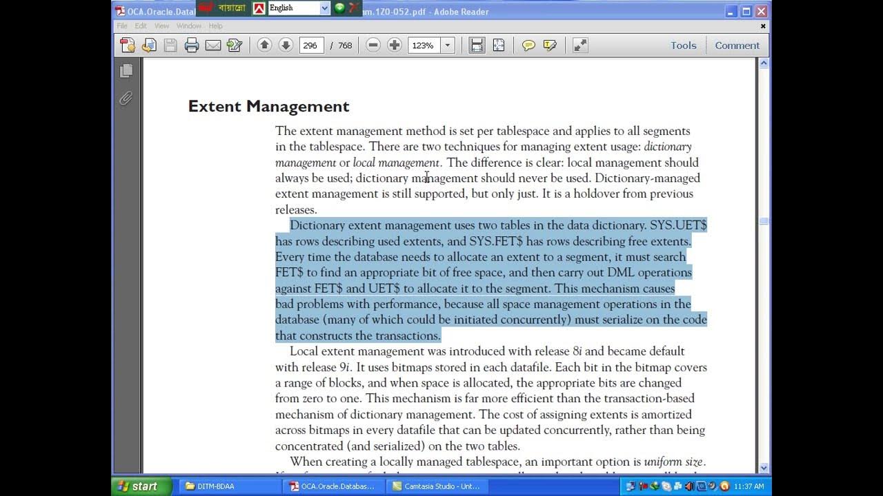 Oracle 11g DBA Bangla Tutorial |Ch7_7- Oracle Data Storage | Database Management System ...