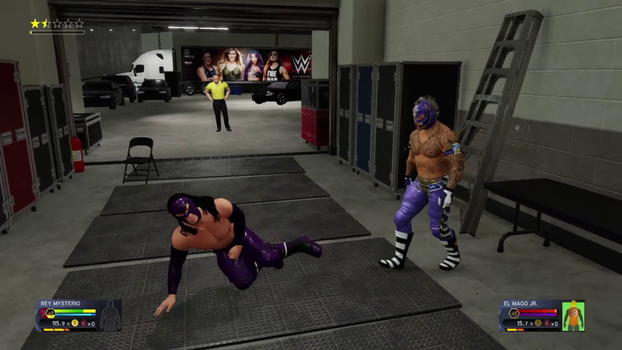 WWE 2K20 rey misterio vs el mago jr. - YouTube