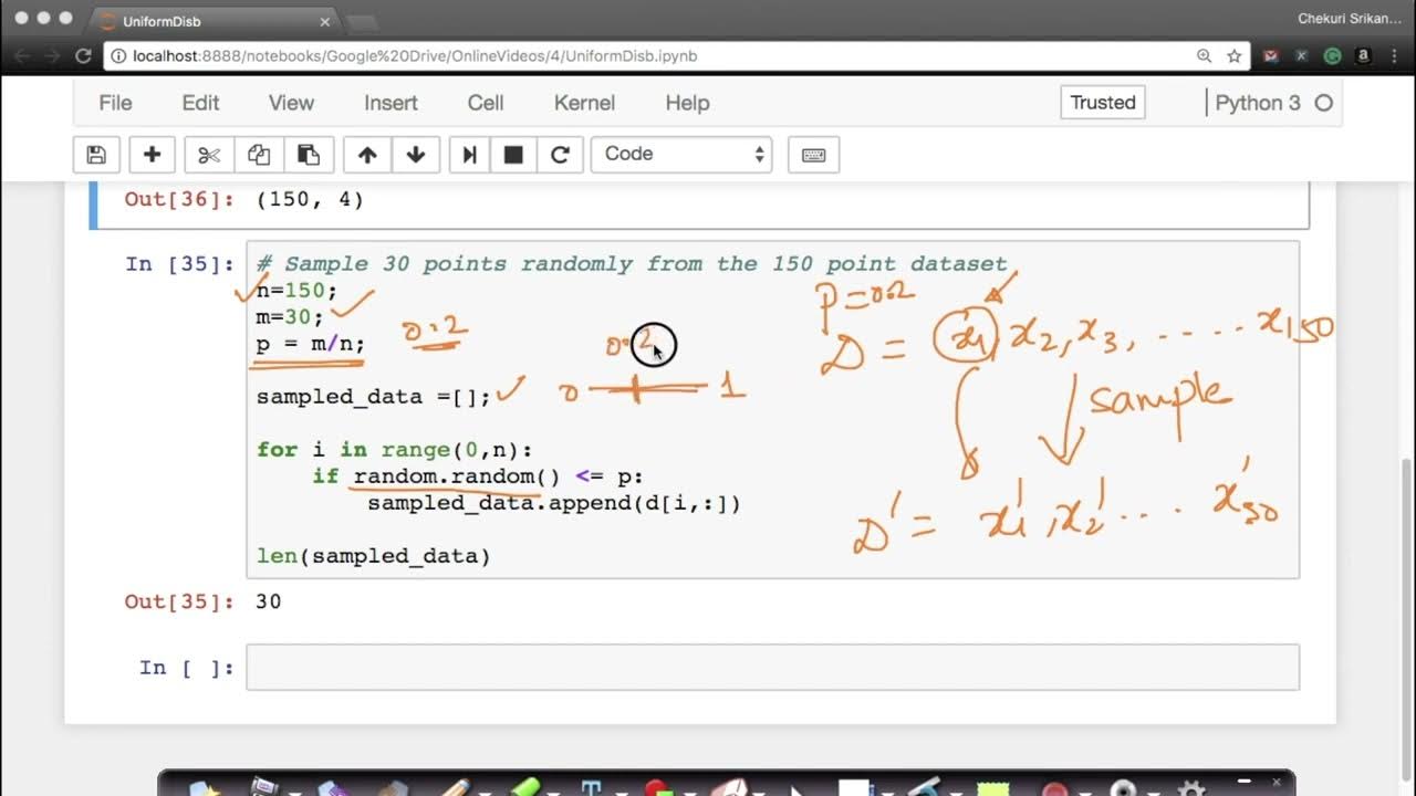 How to randomly sample data points (Uniform Distribution ) - YouTube