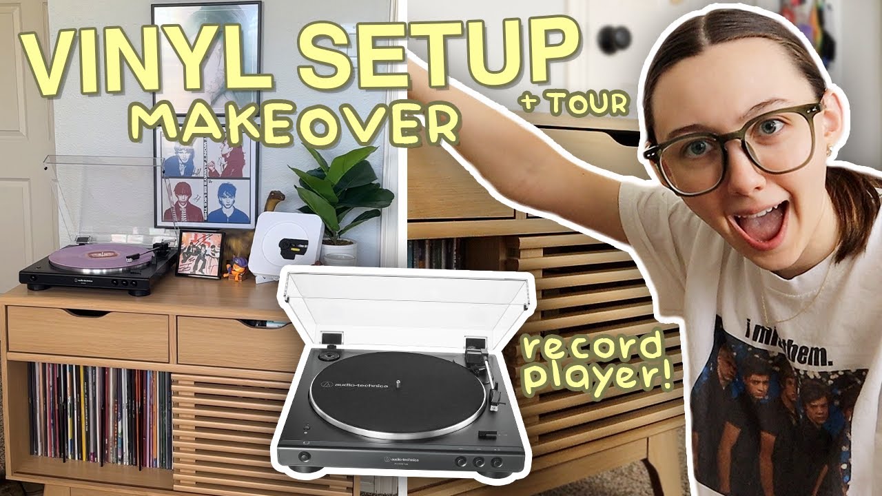 REDOING MY VINYL RECORD SETUP! (reorganization, new furntiture, + TOUR ...