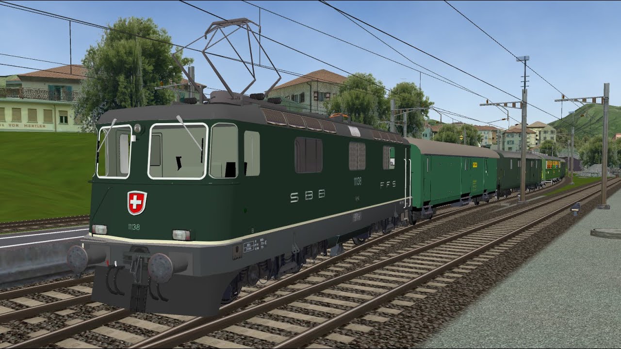 Open Rails SBB. Neue Re 4/4 II im Jahr 1967. - YouTube