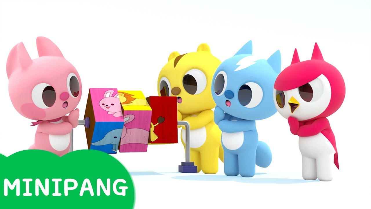 [미니팡 에스파냐] 미니특공대 | 동물 블록 맞추기 | 단어놀이 | 에스파냐어 | 스페인어| Word play | Mini ...