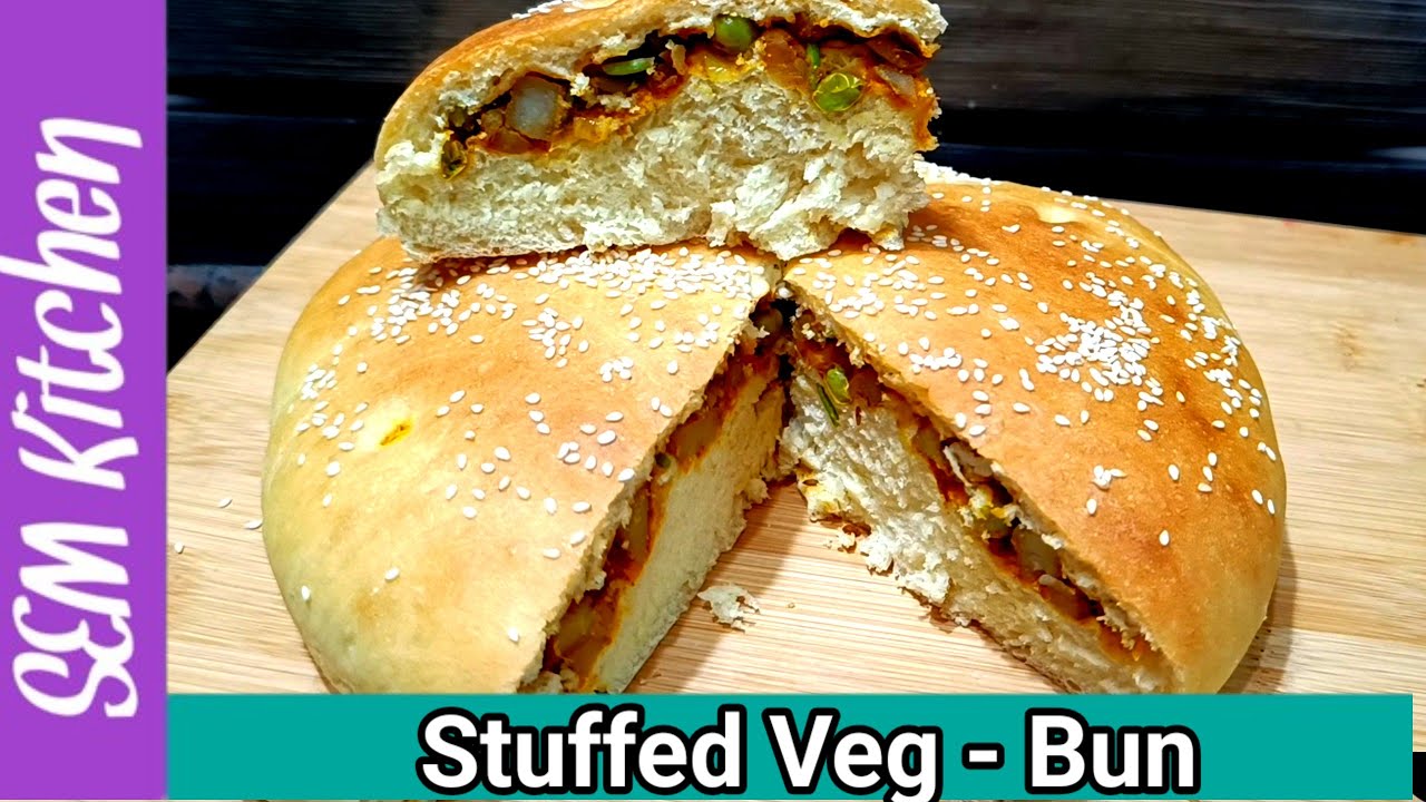 Stuffed Veg - Bun Recipe | How to make stuffed bun at home - YouTube