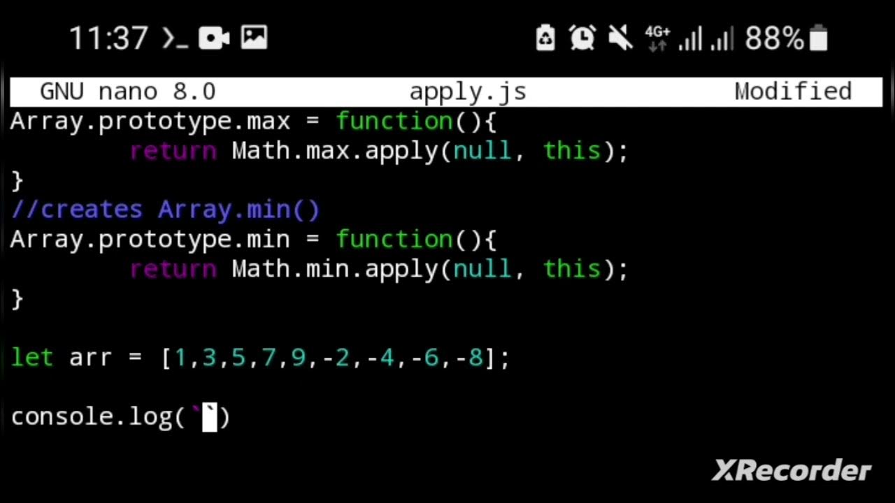 #termux , #nodejs , #ecma , #js #Arrays #javascript - YouTube