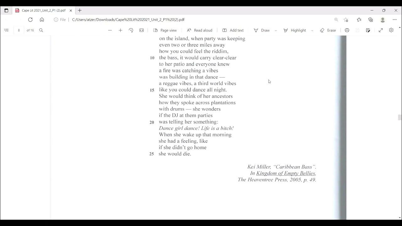 Cape Literature Unit 2 Paper 1 2021 Solutions - YouTube