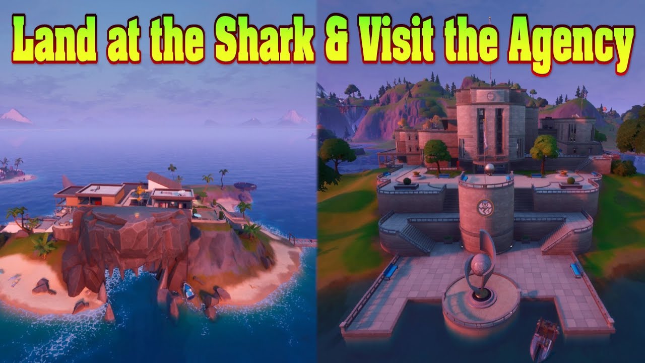 🔸🔶 Fortnite Chapter 2 Season 2 Land at the Shark & Visit the Agency 🔶🔸 ...