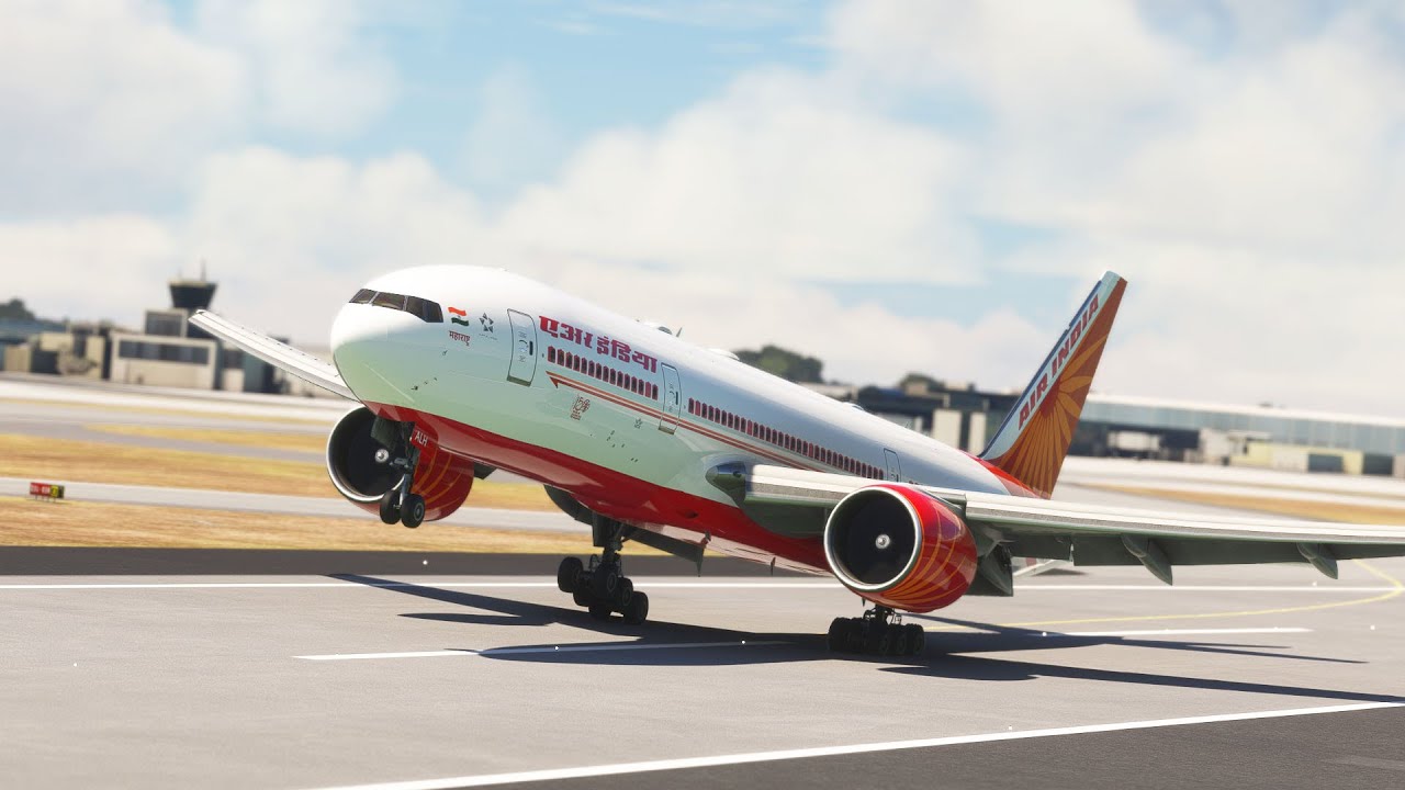 Best Pilot Skils Boeing 777 AIR INDIA Perfect Landing At Aukland ...