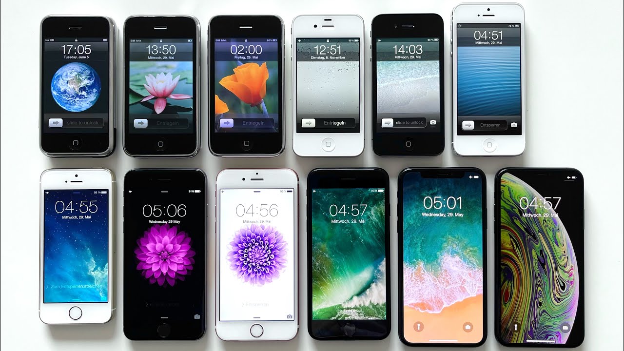 iOS Slide To Unlock Evolution - YouTube