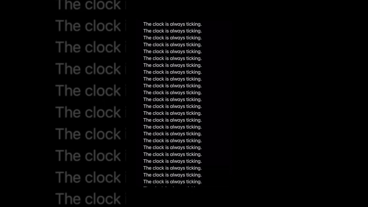 Clock Is always Ticking. - YouTube