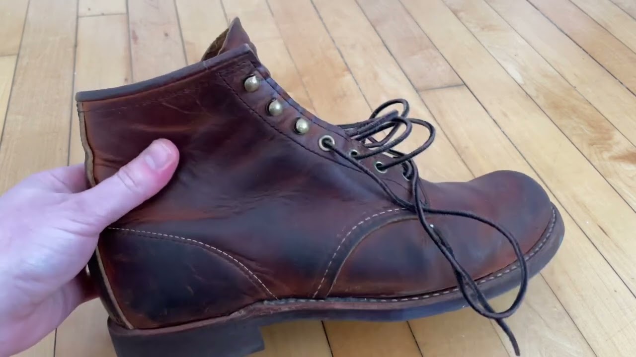 Red wing blacksmith copper 4 years of wear - YouTube