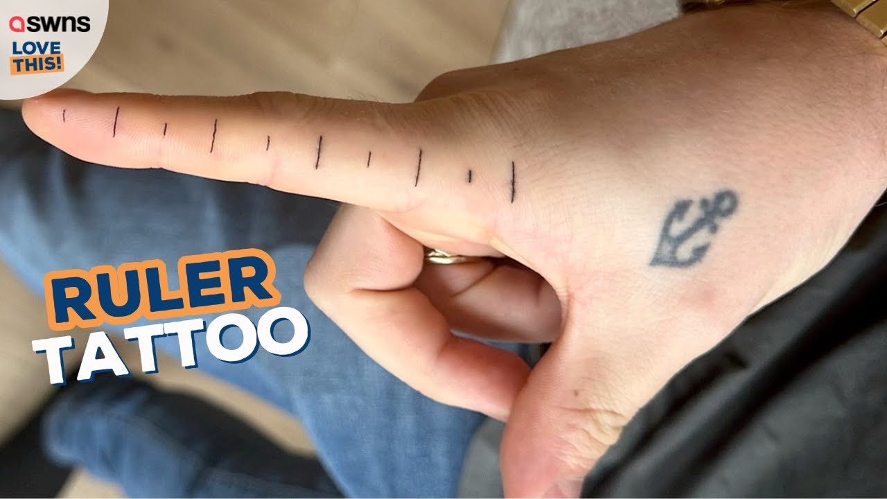 Man gets a tattoo of a ruler on his finger! 📏👆 | LOVE THIS! - YouTube