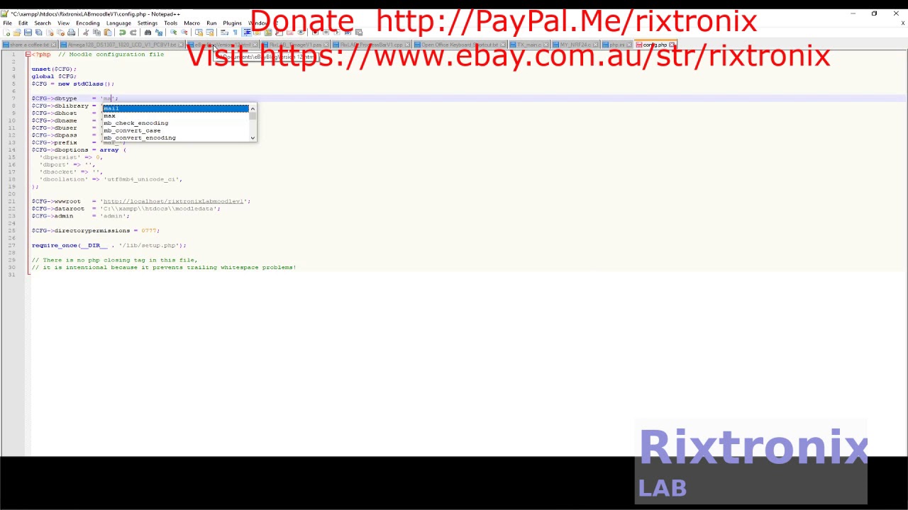 How To Fix Wrong Cfg Dbtype Bug Moodle Install Youtube
