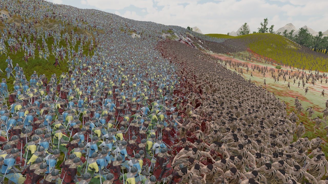 60,000 Elite Cavemen vs 2 million Medieval Footmen Ultimate Epic Battle ...