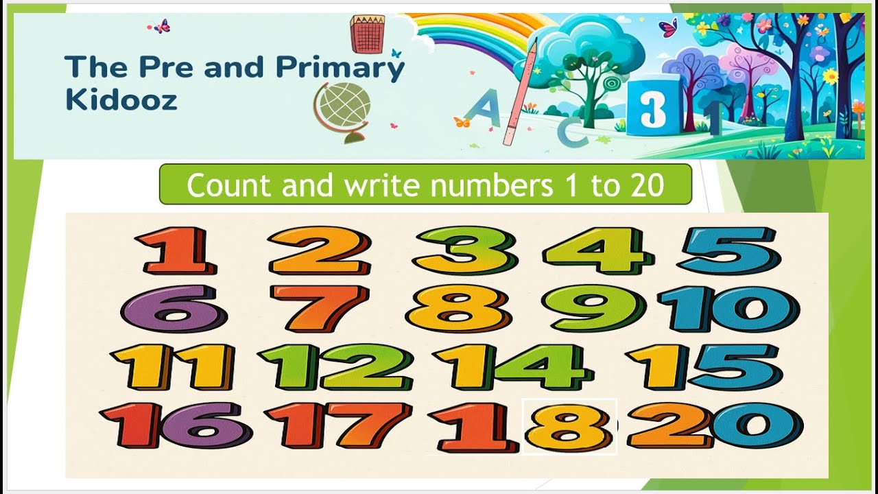 🔢 ️ Count and Write Numbers 1 to 20 — Fun Learning for Kids by The Pre ...