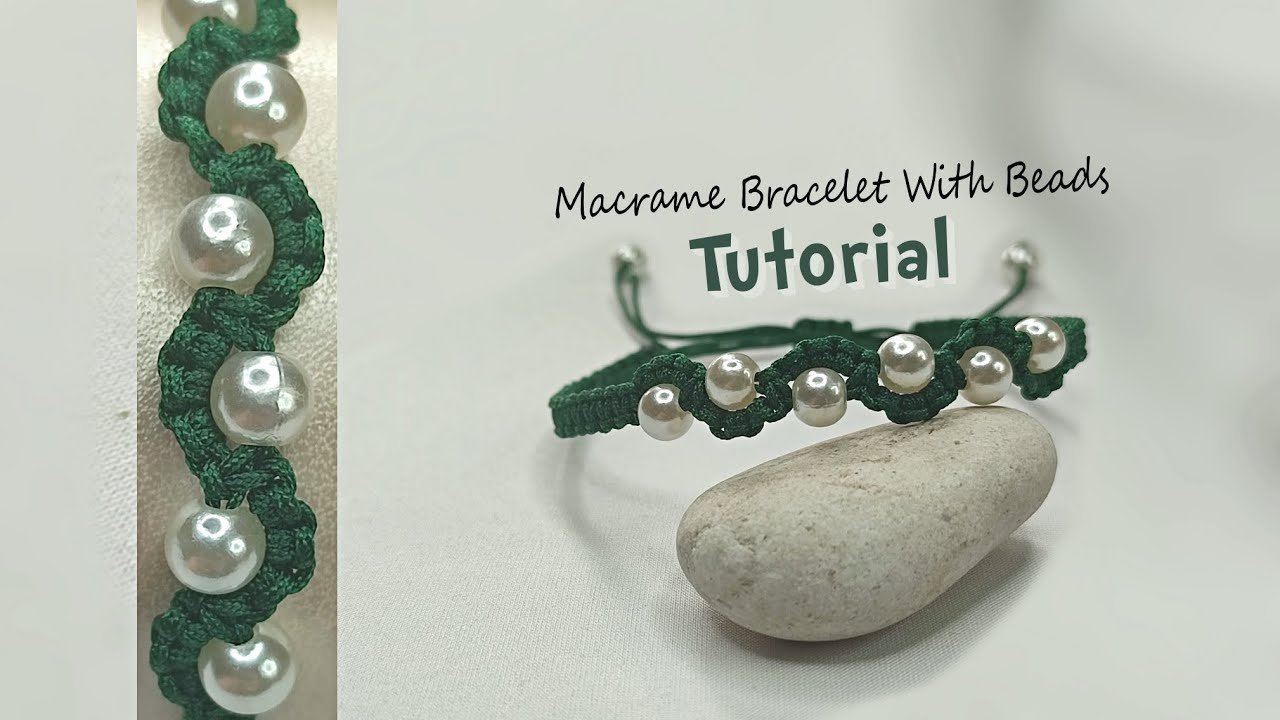 DIY Macrame Bracelet With Beads | Macrame Bracelet Tutorial - YouTube