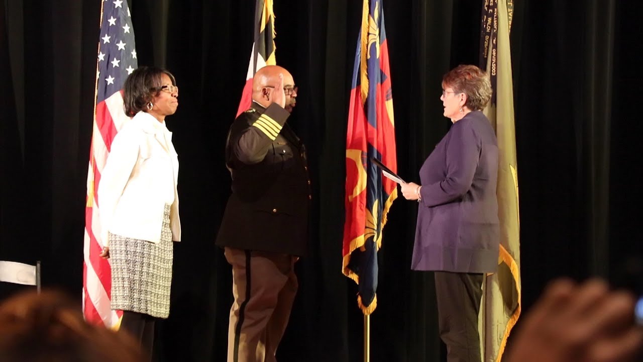 Montgomery County Police Chief Marcus Jones Swearing In Ceremony - YouTube