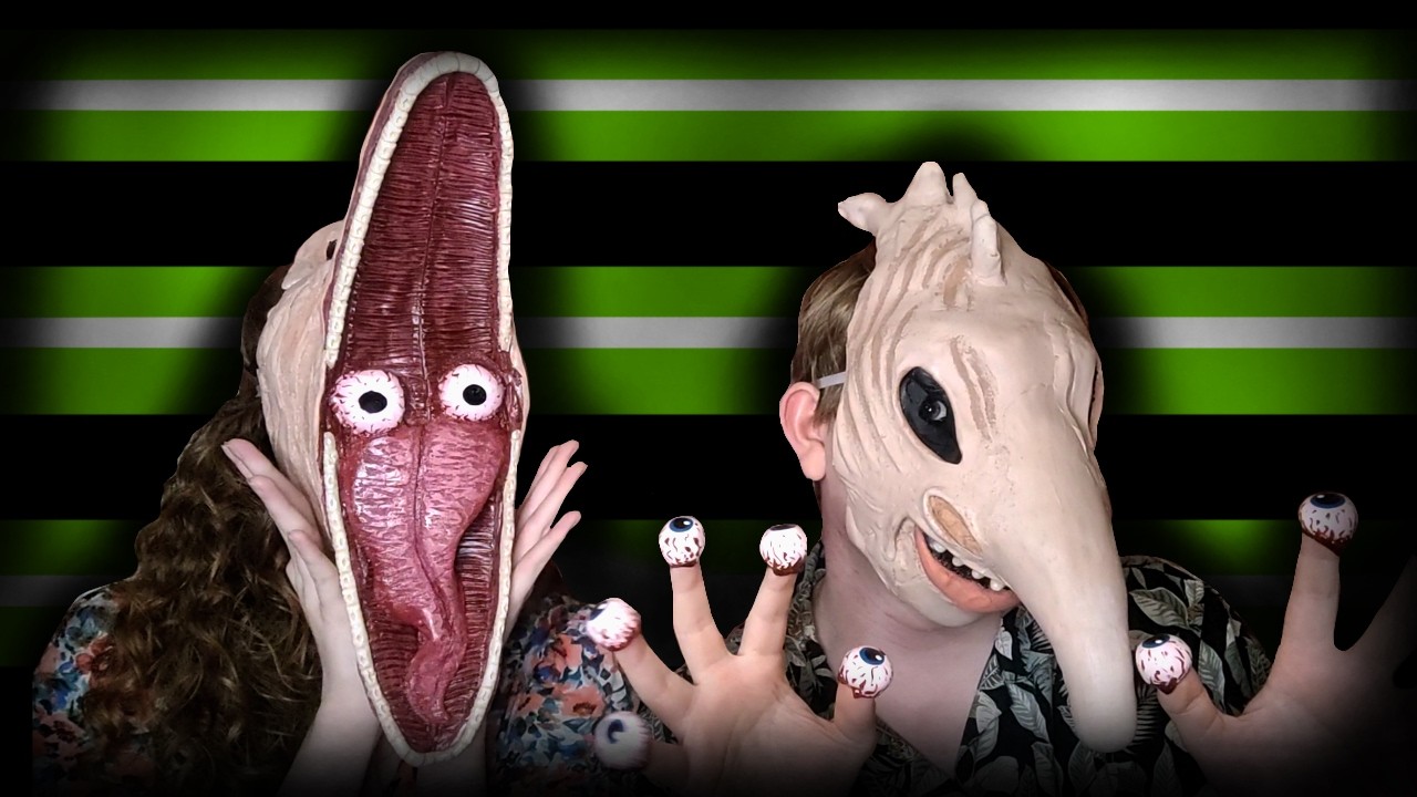 I made Adam and Barbara masks from BEETLEJUICE : Foam clay sculpting ...