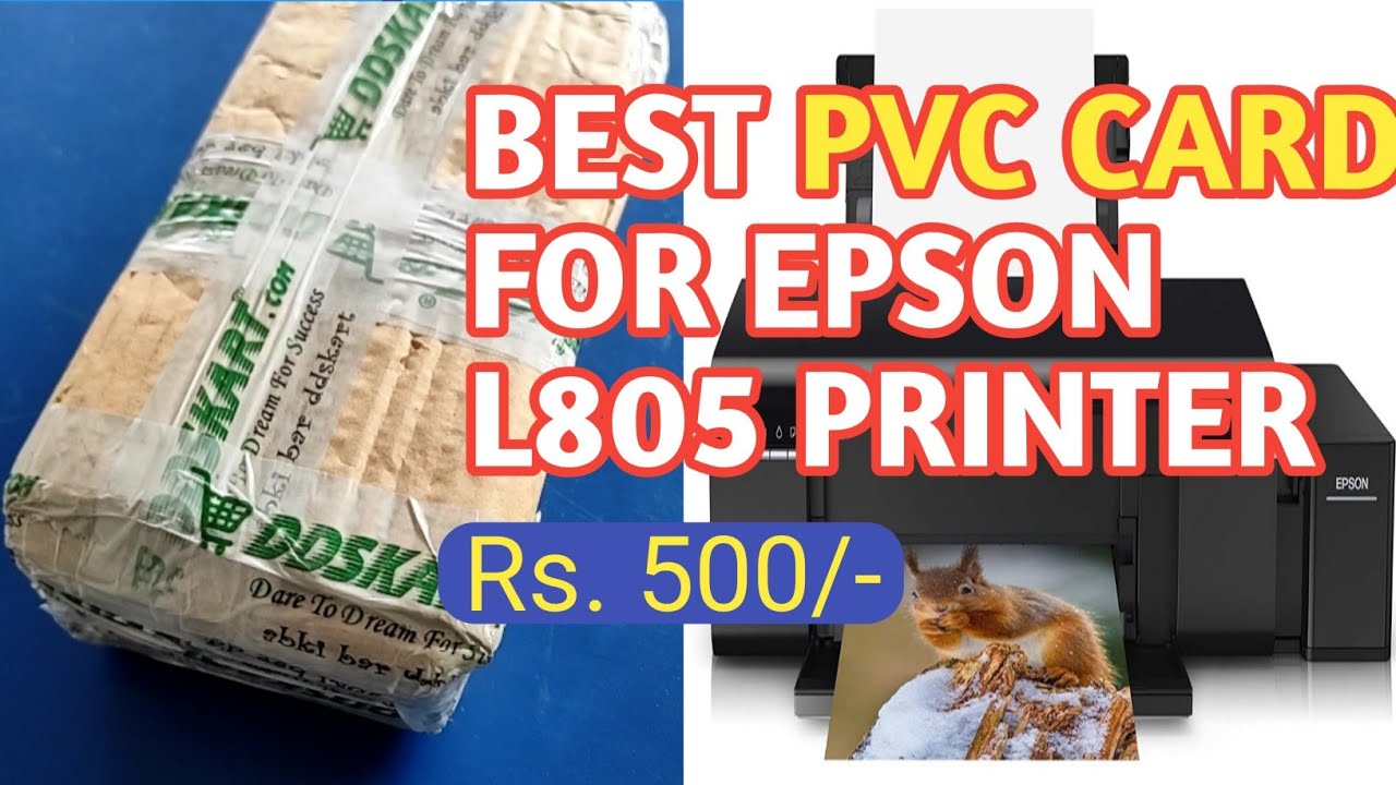 PVC card for Epson L805 printer ll Unboxing cheapest PVC card in Market ...