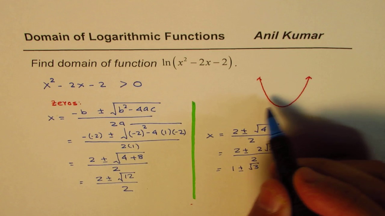 Domain Of Logarithmic Function Ln X 2 2x 2 IIT JEEE YouTube