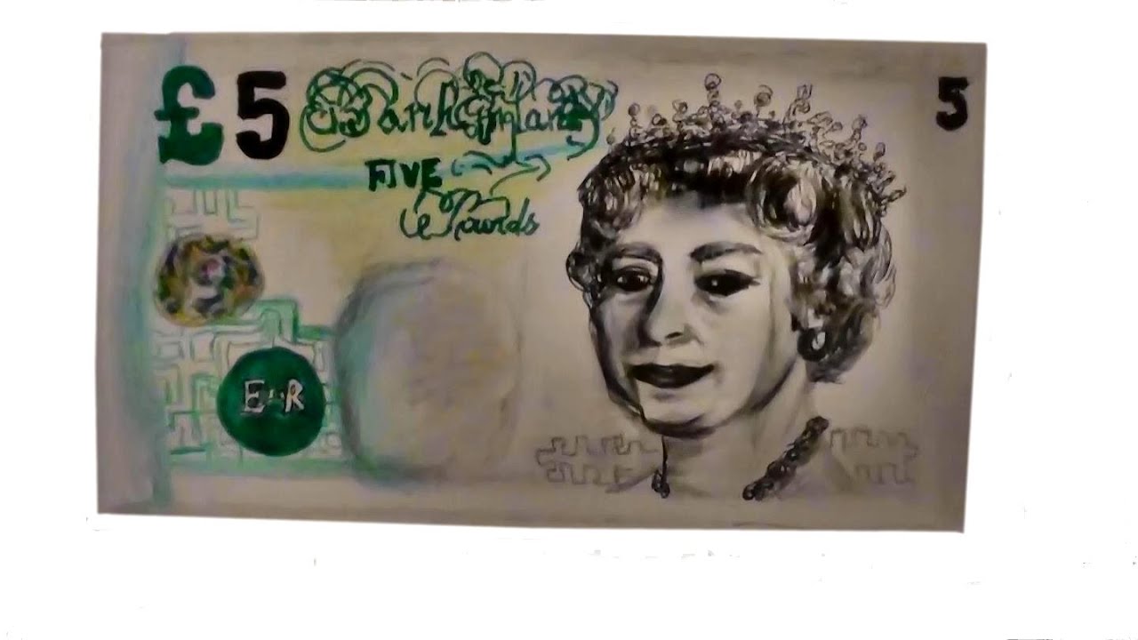 How to Draw a FIVE POUND NOTE!!! - YouTube