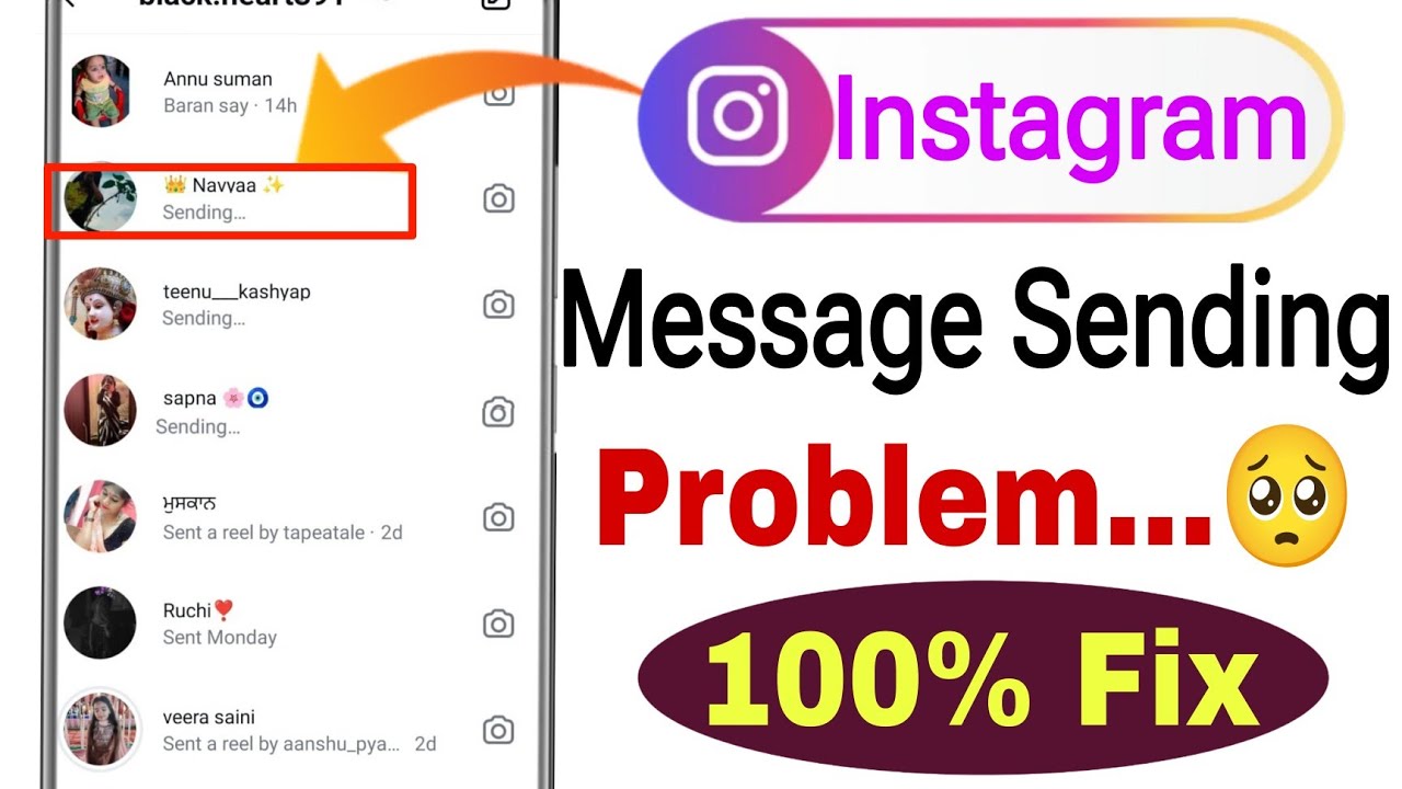 Instagram Messages Sending Problem Today || Instagram Message pending ...