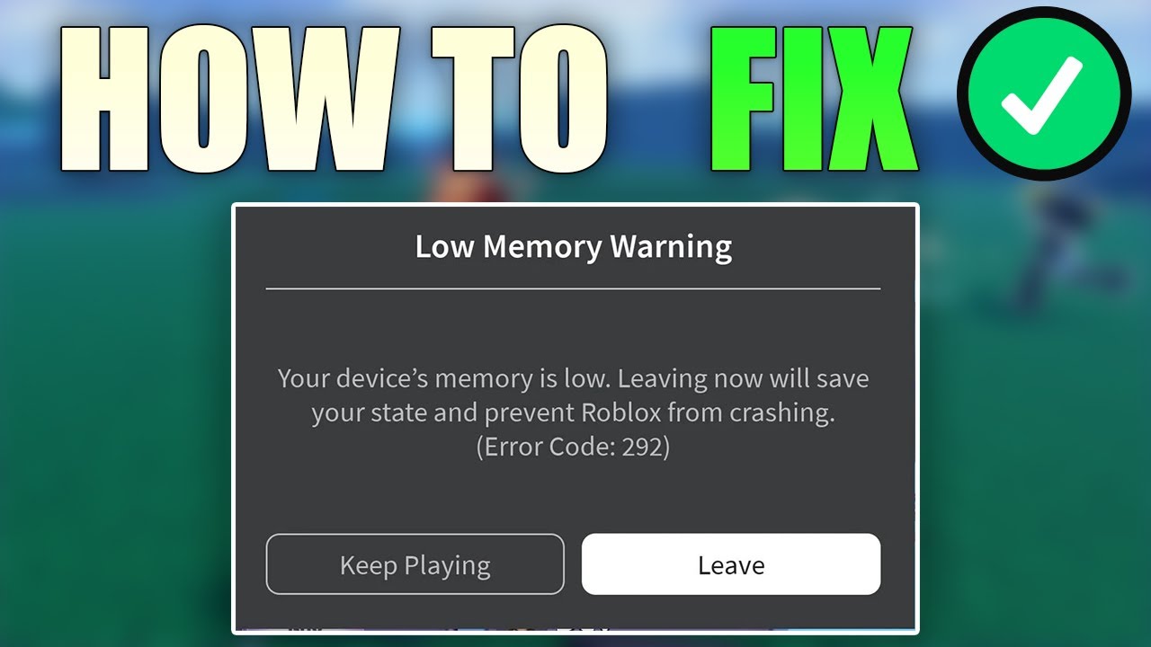 How to Fix Roblox Low Memory Warning Message (iPhone & iPad) - YouTube