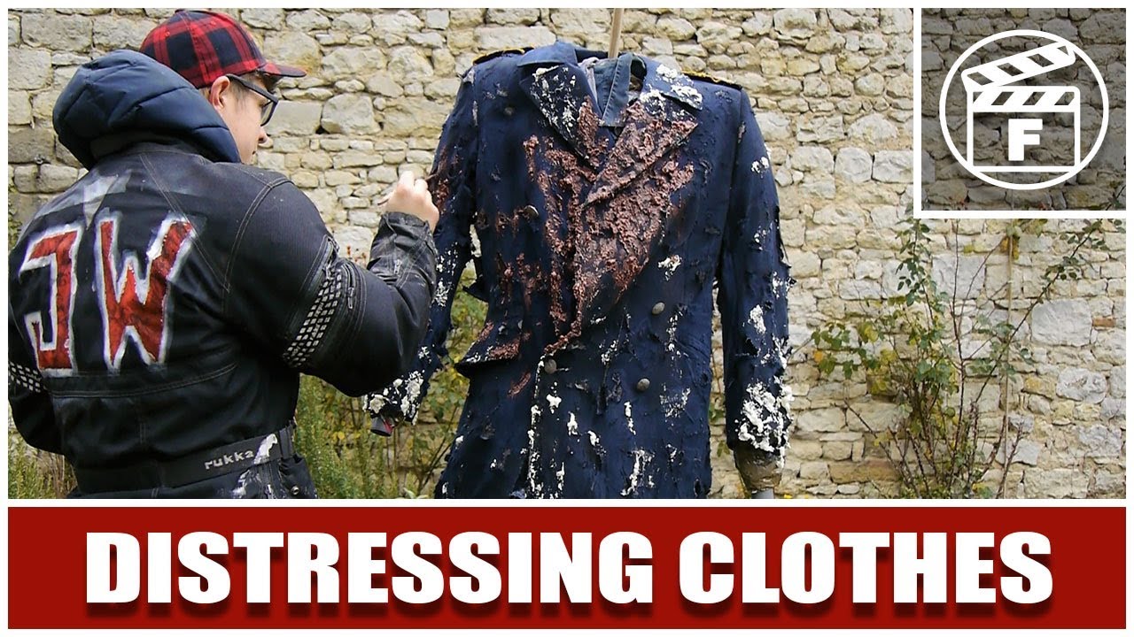 How to distress & weather a costume - YouTube
