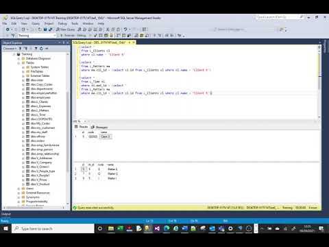 MS SQL tutorial on nested selects and variables. - YouTube