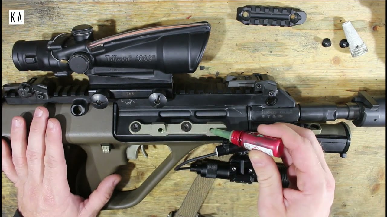 KaWaTec AUG A3 SEITENSCHIENENADAPTER / SIDE RAIL ADAPTER - YouTube
