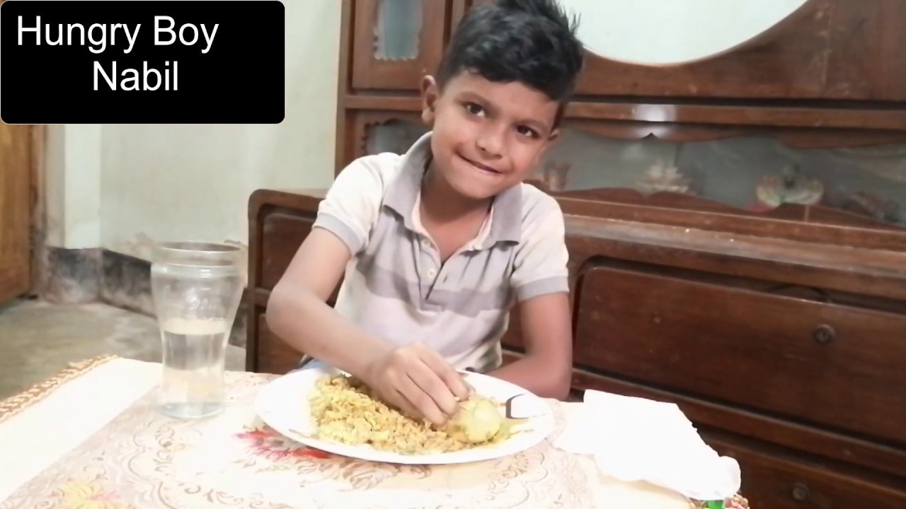 বিরিয়ানি ও ডিম কারি।Biryani And Egg Curry Eating. (Hungry Boy Nabil ...