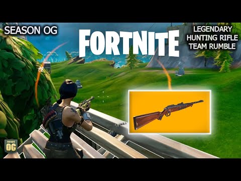 SEASON OG LEGENDARY HUNTING RIFLE IN FORTNITE TEAM RUMBLE - YouTube
