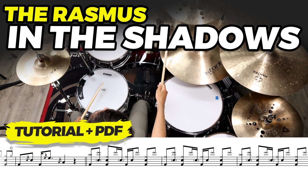 In the shadows (The Rasmus) TUTORIAL Batteria + PDF - YouTube