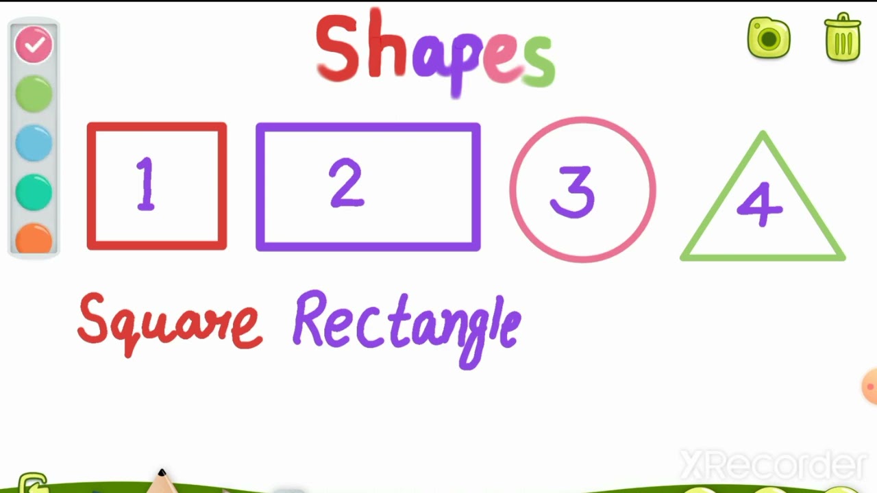 Type of shapes , Shape types, Square, Rectangle, Circle, Triangle ...
