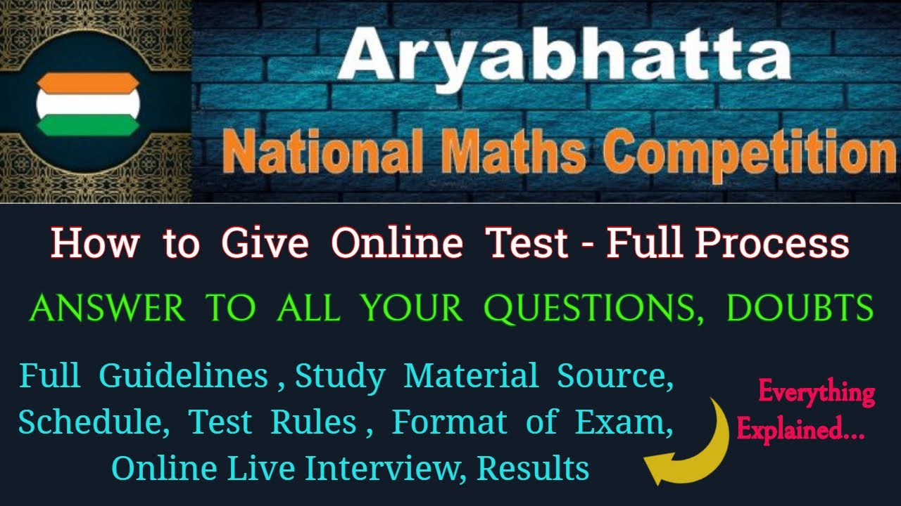 How To Give Aryabhatta National Maths Competition Online Test Answer how-to-give-aryabhatta-national-maths-competition-online-test-answer