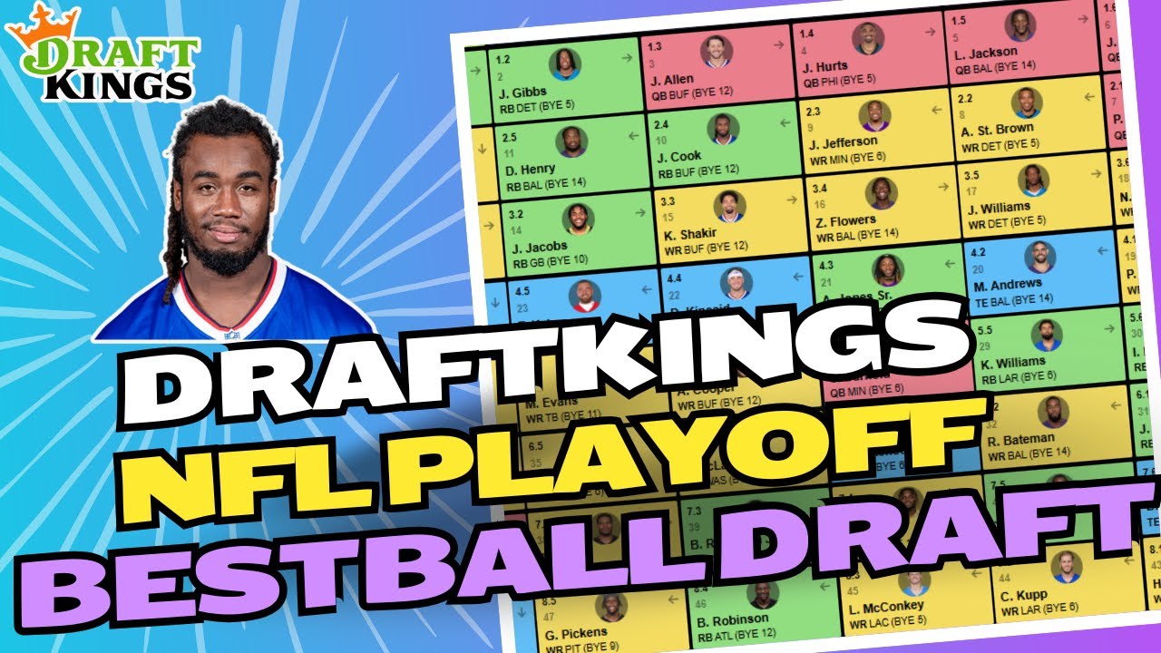 DraftKings NFL Playoff Best Ball Draft #8 Detroit Lions Stack! - YouTube