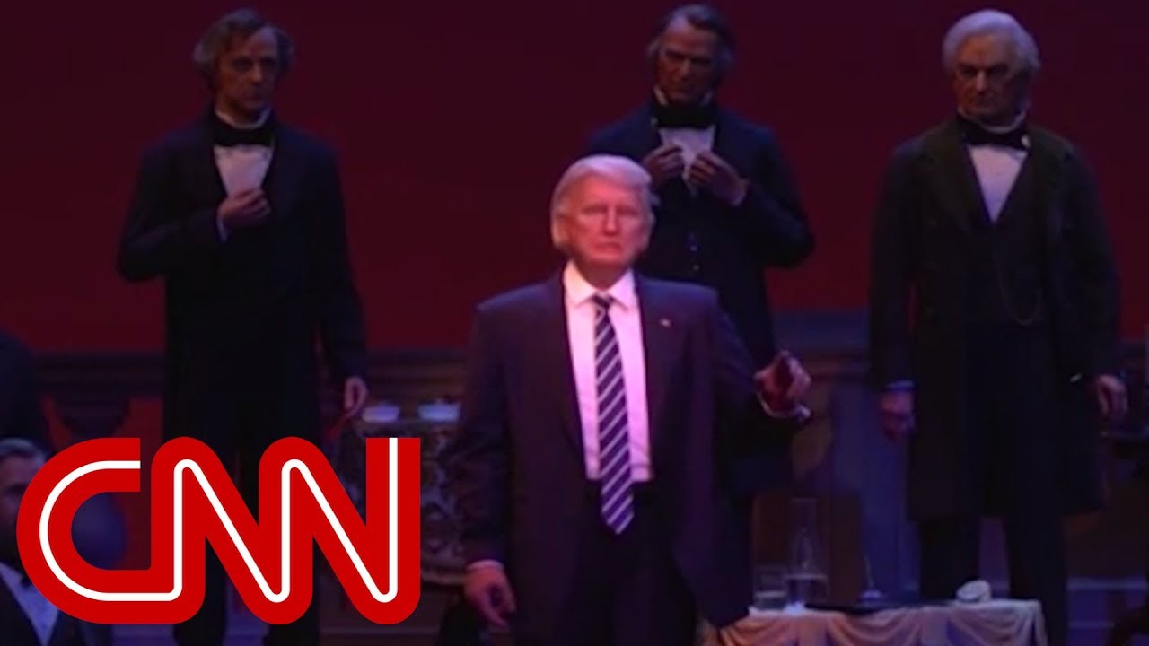 Disney unveils animatronic President Trump in Hall of Presidents - YouTube