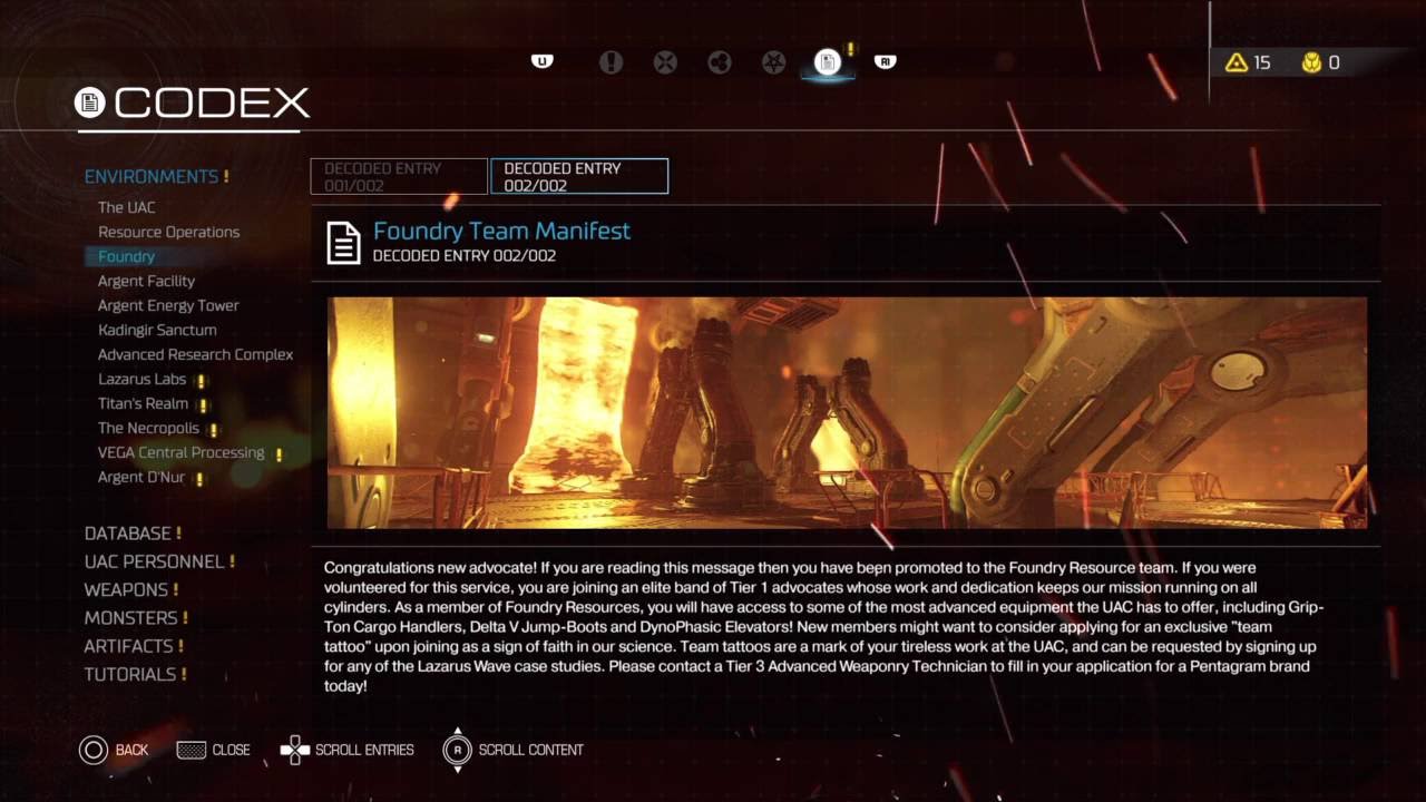 DOOM all codex entries - Environments - YouTube