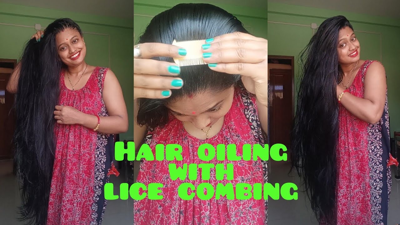 Hair oiling with lice combing/Requested video - YouTube