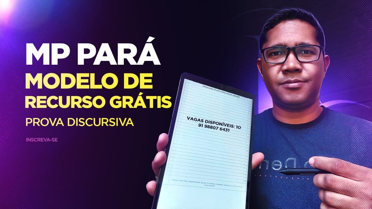 CONCURSO MP PARÁ: MODELO DE RECURSO GRÁTIS PROVA DISCURSIVA - YouTube