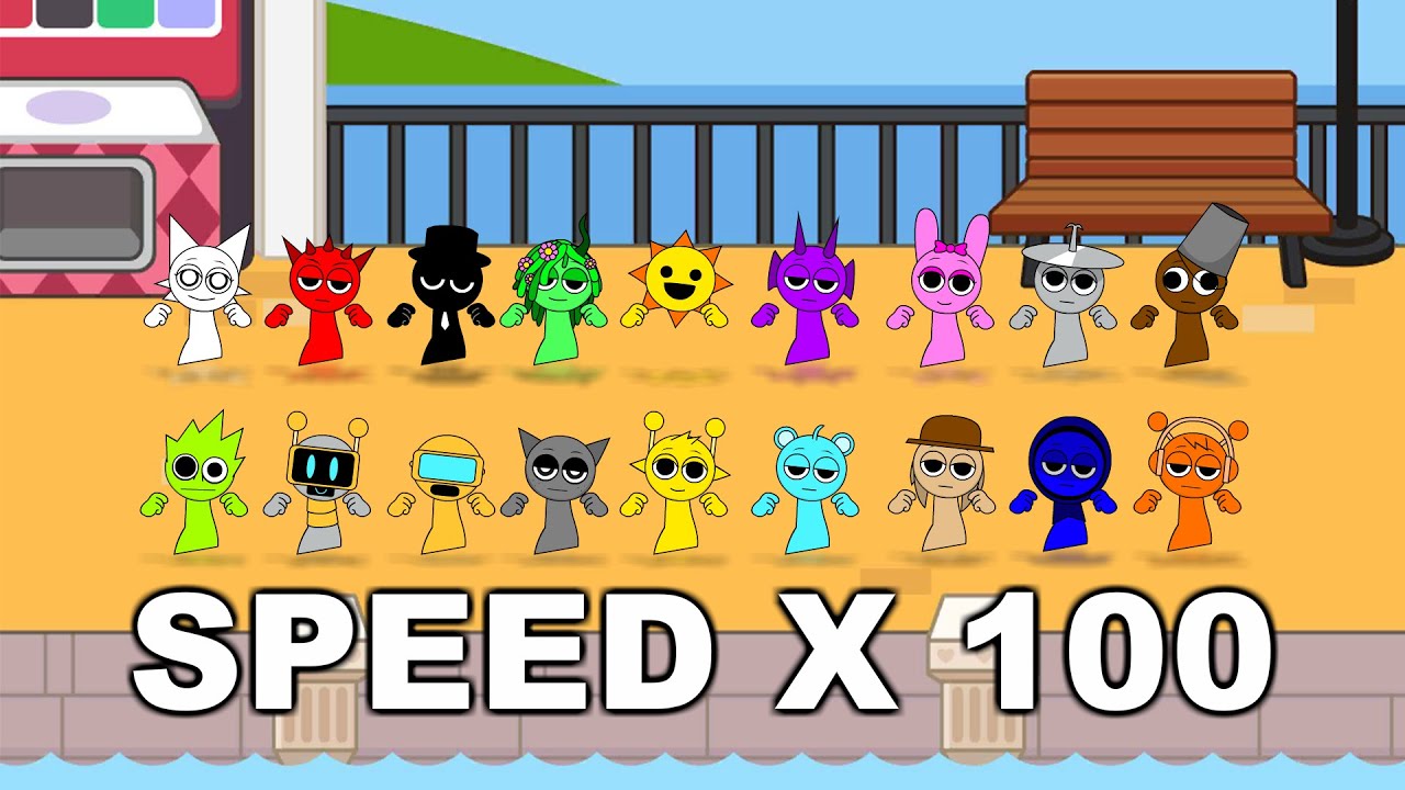 Sprunki distraction dance animation - SPEED X100 - YouTube
