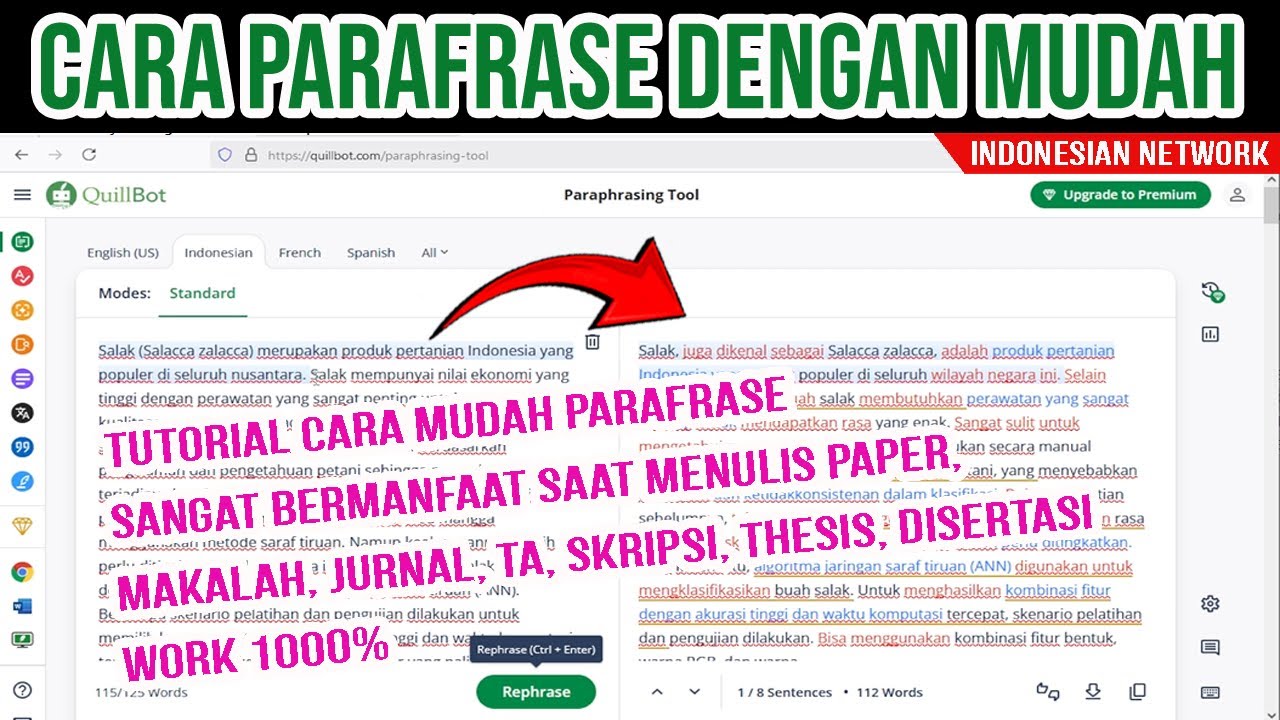 TUTORIAL CARA MUDAH PARAFRASE SANGAT BERMANFAAT SAAT MENULIS PAPER ...