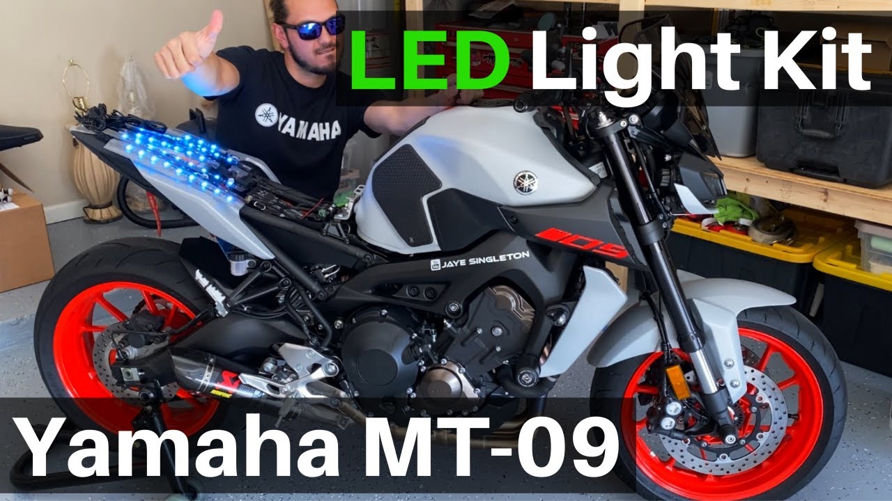 LED Light Kit Installation On My 2019 Yamaha MT 09 | Amazon LED Kit ...