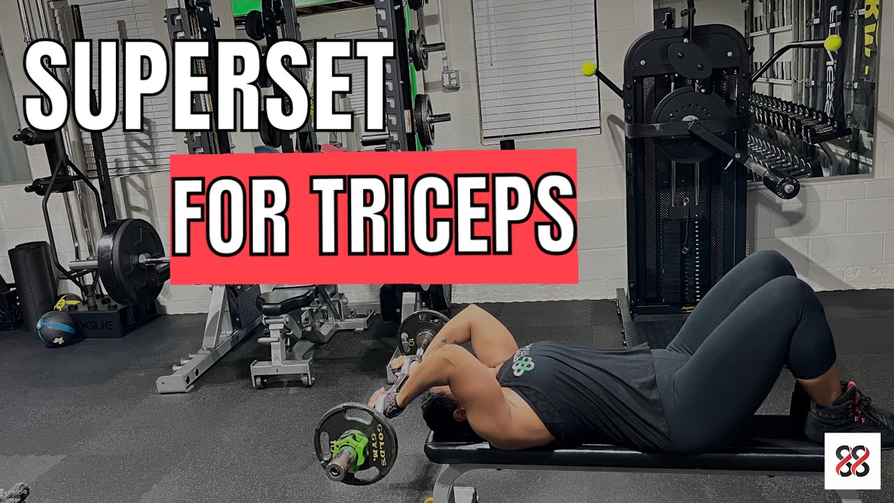 Skull Crushers Superset With Narrow Grip Bench Press