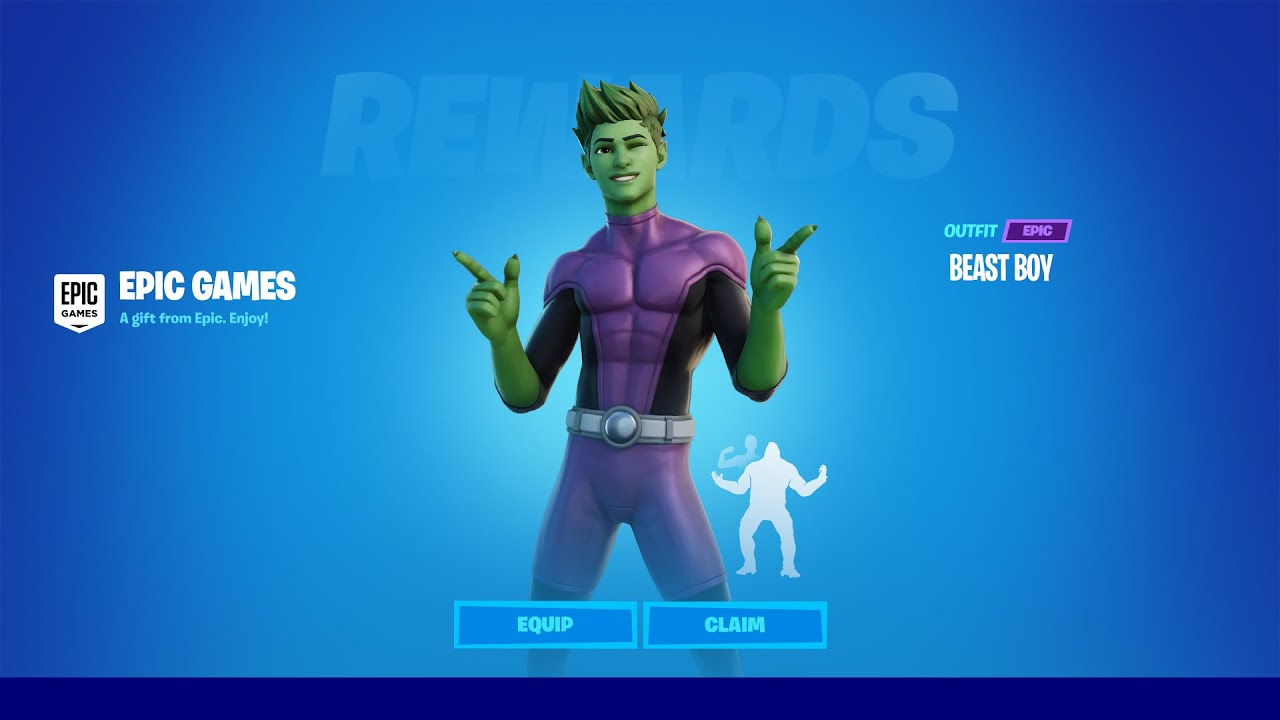 New Beast Boy Skin OUT NOW! Item Shop Countdown! (Fortnite Battle ...