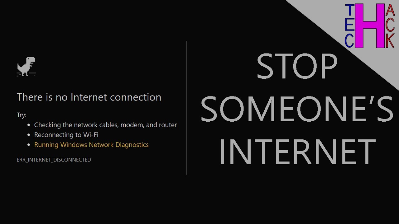 How to stop someone's internet access ? - YouTube