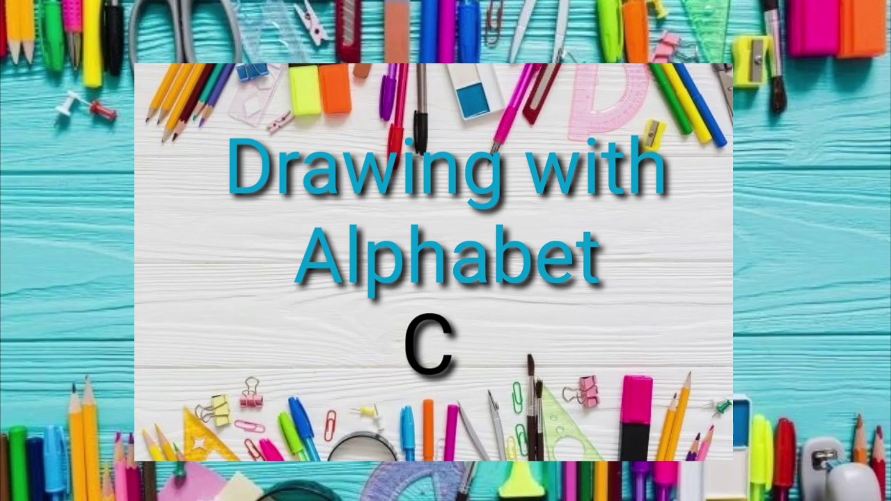 How to draw with alphabet C | Fun with alphabet | Drawing for Kids ...