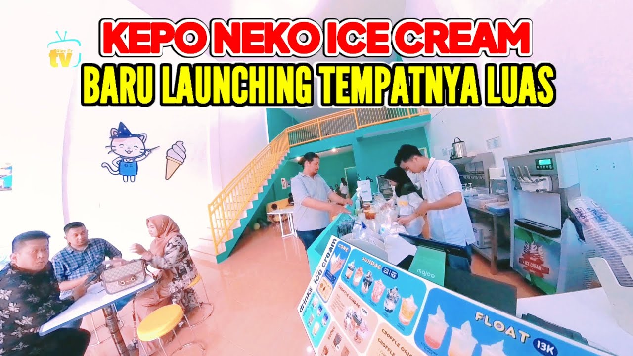Nyoba Neko Ice Cream Outlet ke 2 Baru Launching || Tempatnya Luas - YouTube