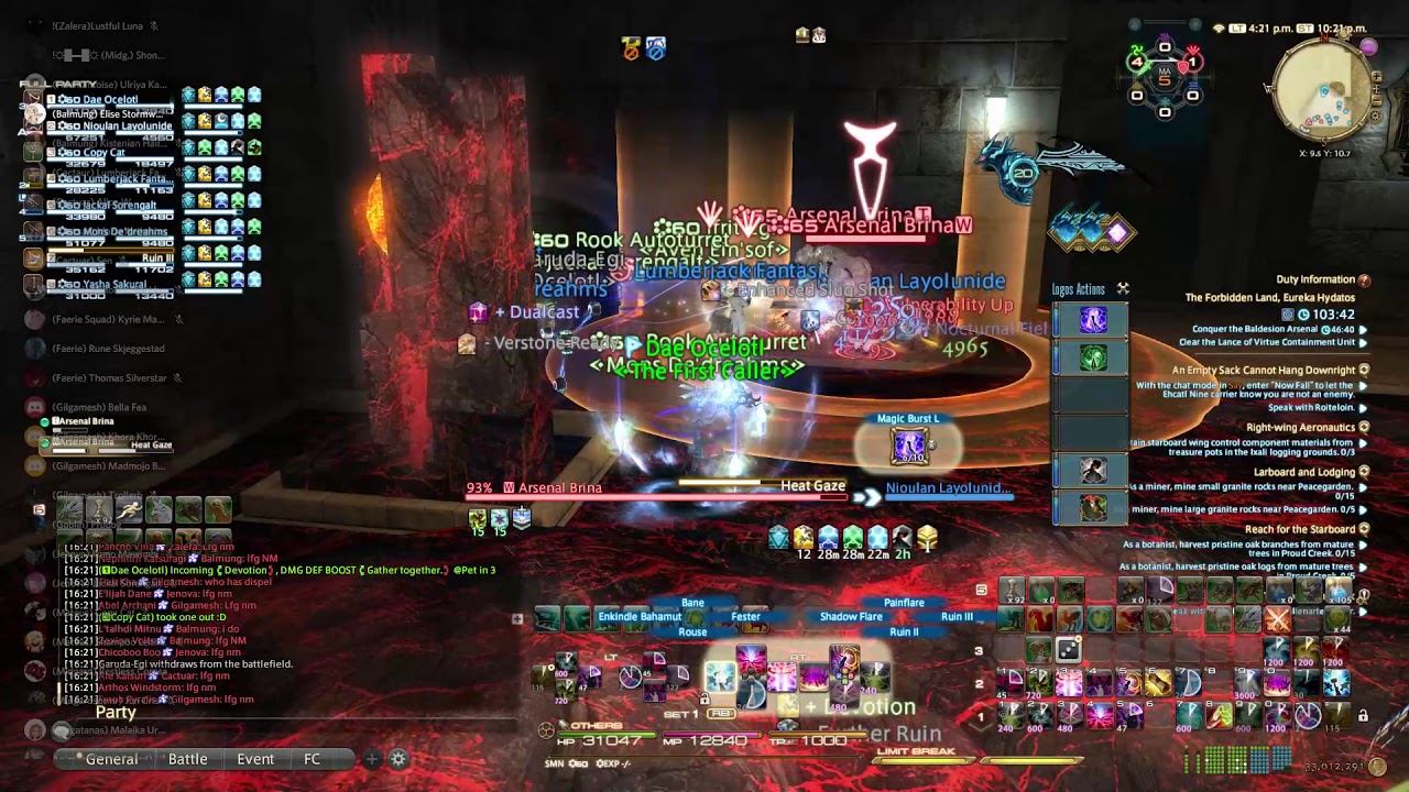 FINAL FANTASY XIV Ozma Prog - Raiden / AV / Ozma attempt - Bad Cube ...