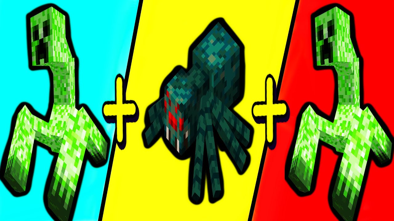 Mutant Creeper + Cave Spider + Mutant Creeper = ??? - YouTube