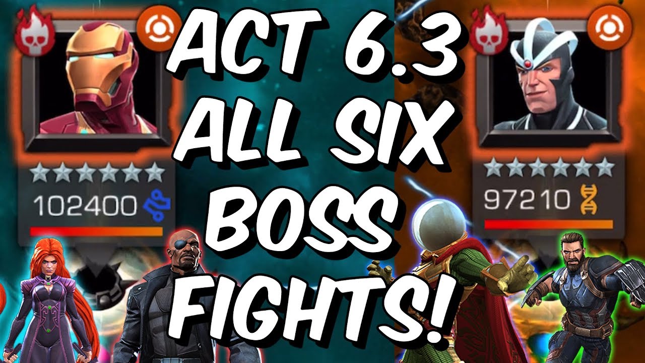 Act 6 Chapter 3 All Six Boss Fights! - 6.3 Bosses Compilation - Marvel ...
